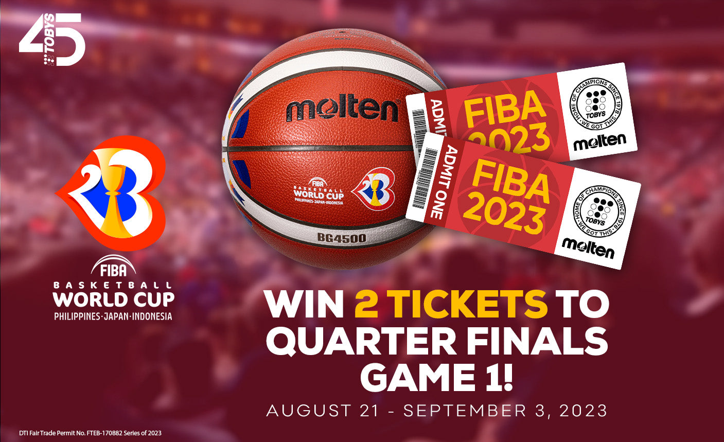FIBA WORLD CUP QUARTER FINALS GAME 1 TICKET RAFFLE – Toby's Sports
