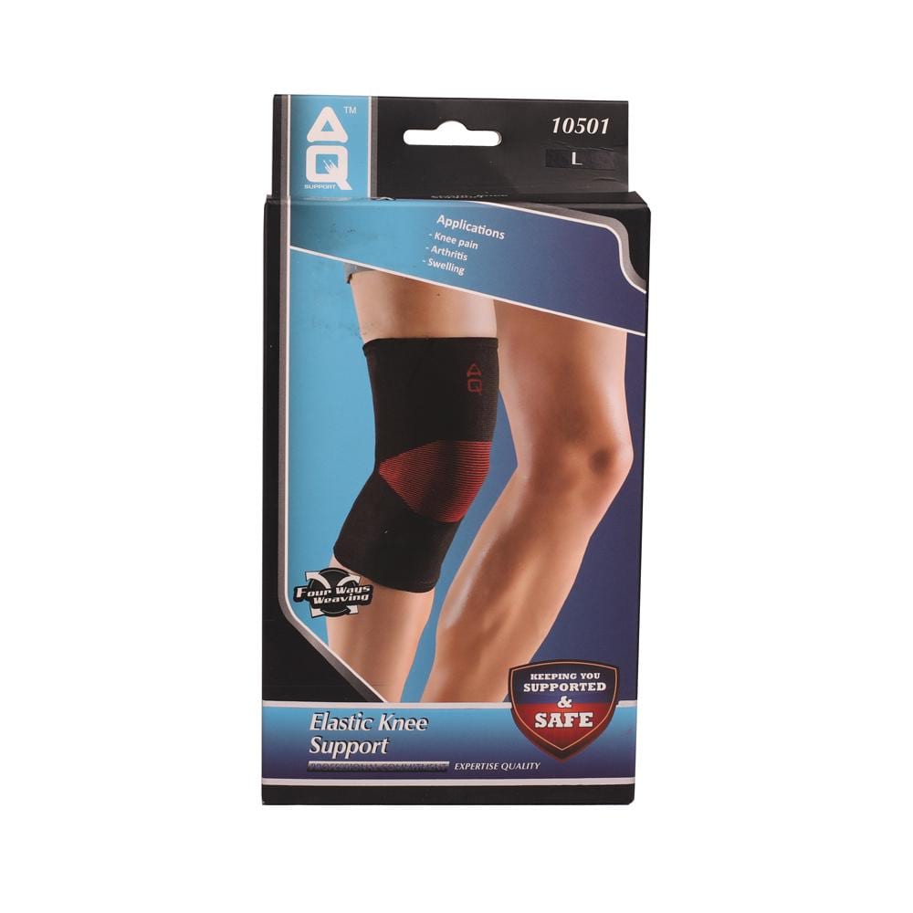 AQ Elastic Knee Support Black -Toby's Sports